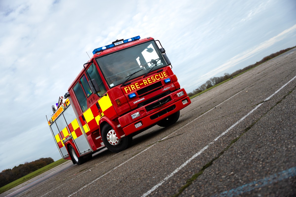 Book for a 12 Lap Dennis Fire Engine Driving Experience Thrill