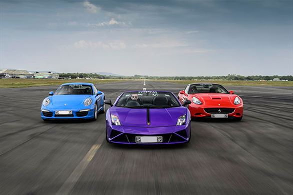 Triple Supercar Blast with High Speed Passenger Ride | Scotland